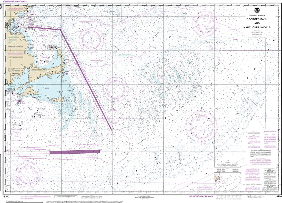 Georges Bank and Nantucket Shoals - 13200 – Indestructible Maps