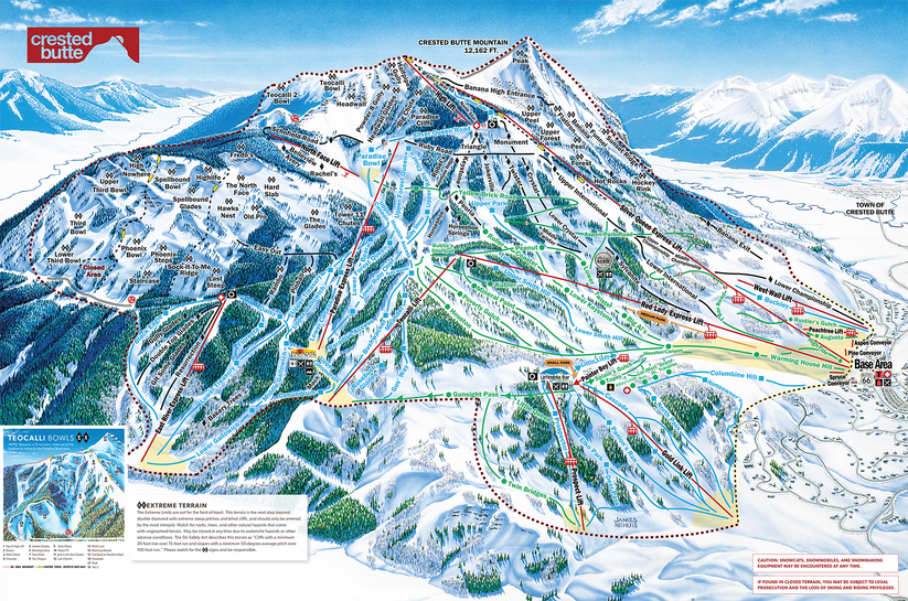 Crested Butte Ski Map – Indestructible Maps