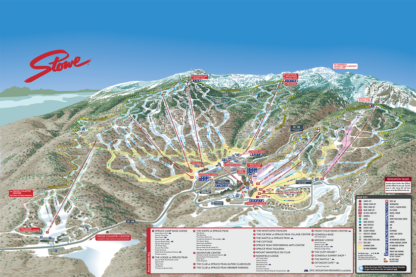 Stowe Ski Map – Indestructible Maps